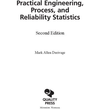 خرید و قیمت دانلود کتاب PRACTICAL ENGINEERING, PROCESS, AND RELIABILITY STATISTICS. 2022 | ترب