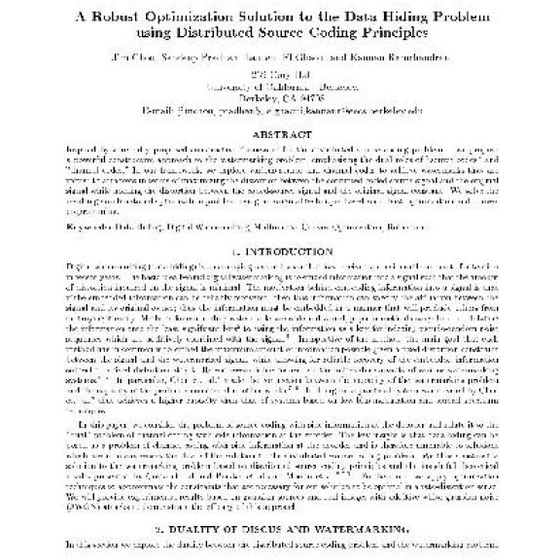 خرید و قیمت دانلود کتاب Watermarking Based On Duality With Distributed Source Coding ا واترمارک