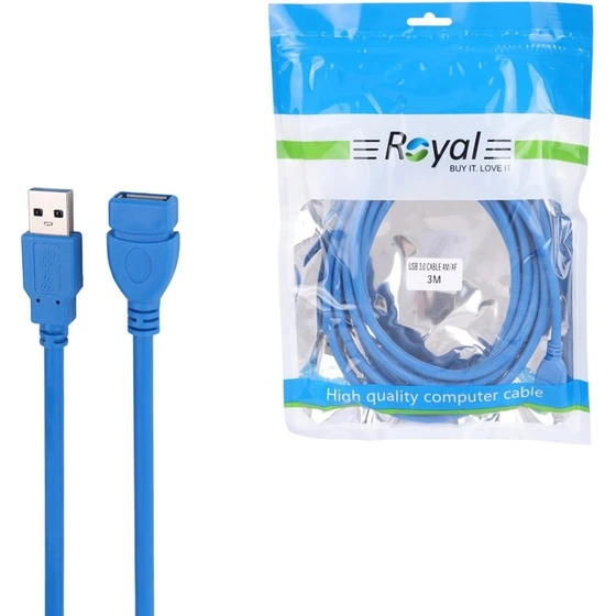 خرید و قیمت کابل افزایش طول Royal USB 3m | ترب