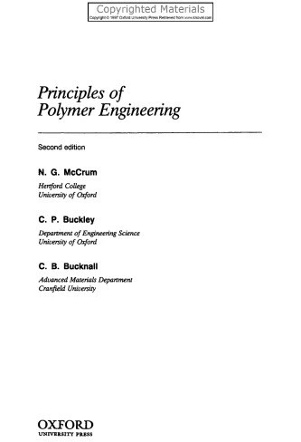 خرید و قیمت دانلود کتاب Principles of polymer engineering 2nd ed | ترب