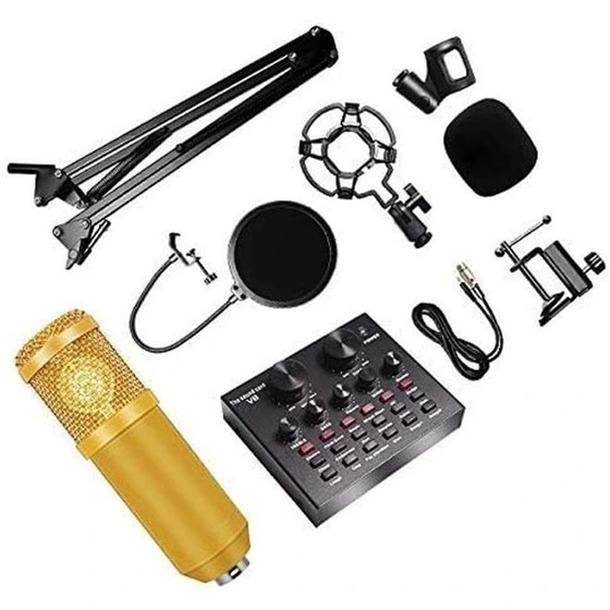 خرید و قیمت 800 Studio Microphone Kits With Filter V8 Sound Card ...