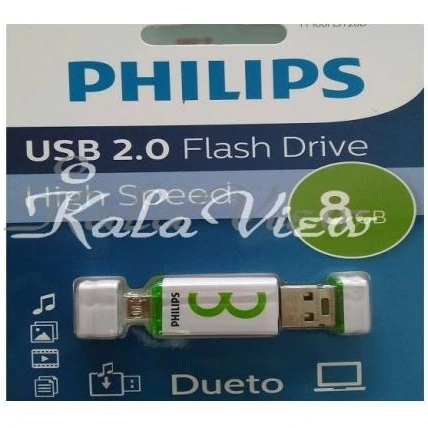 خرید و قیمت فلش مموری فیلیپس مدل Dueto ظرفیت 8گیگابایت به همراه مبدل Otg | ترب
