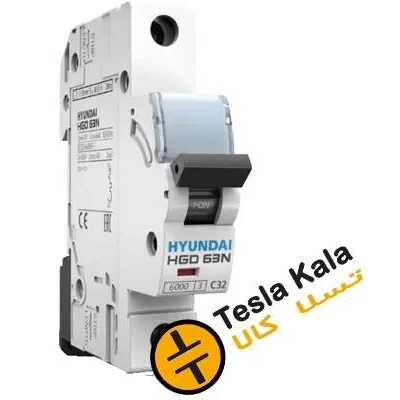 خرید و قیمت کلید مینیاتوری،3 پل،3 فاز 50 آمپر،6 کیلو آمپر، HYUNDAI سری HGD 63N | ترب