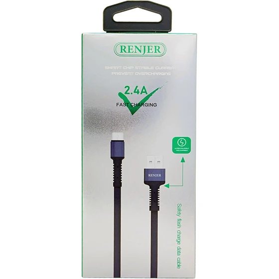 خرید و قیمت کابل 2 متری رنجر فست شارژ تایپ سی 2.4A مدل RENJER RJ-26 | ترب