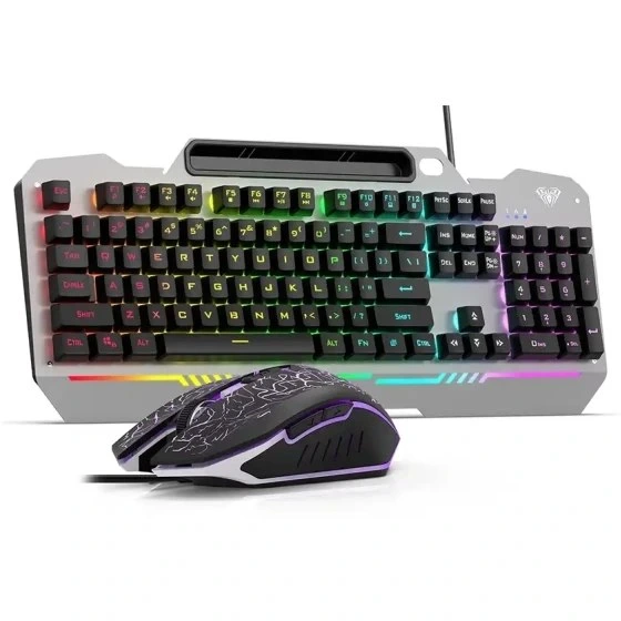 خرید و قیمت کیبورد و ماوس سیمی گیمینگ آولا مدل AULA Wind T102 | ترب