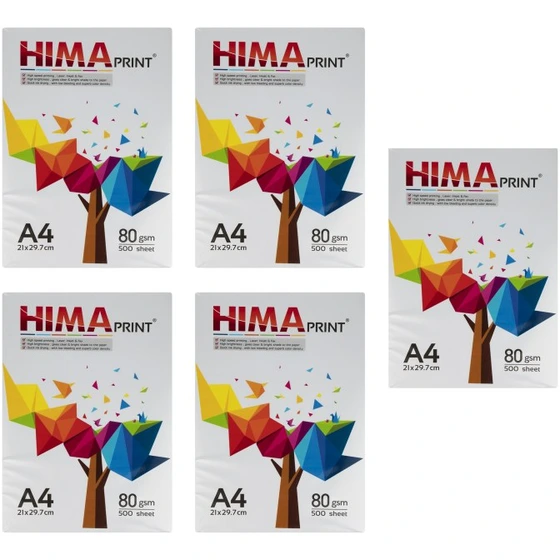 خرید و قیمت کاغذ A4 هیما کد H05-2 بسته 5 عددی 500 برگی | ترب