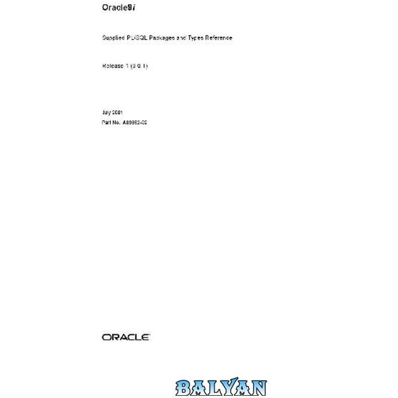 خرید و قیمت دانلود کتاب Oracle 9i. Supplied PL/SQL Packages and Types Reference | ترب