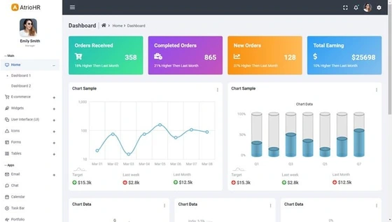 خرید و قیمت دانلود قالب مدیریتی Zinzar – قالب HTML مدیریت و داشبورد ...