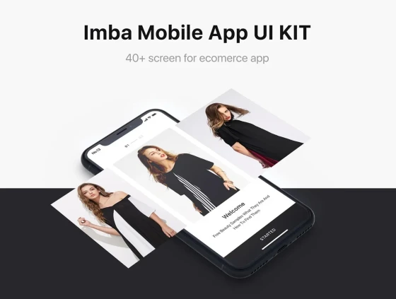 خرید و قیمت دانلود پروژه لایه باز یو آی کیت Imba Ecommerce UI Kit | ترب