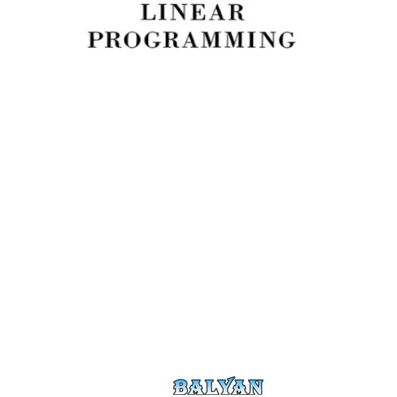 خرید و قیمت دانلود کتاب Linear Programming ترب