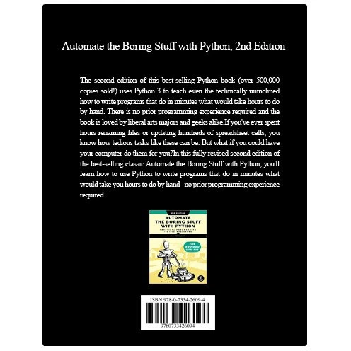 خرید و قیمت کتاب Automate the Boring Stuff with Python, 2nd Edition اثر ...