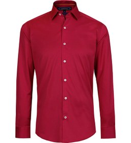 خرید و قیمت پیراهن آستین بلند مردانه هوگرو 10083 - قرمز | ترب