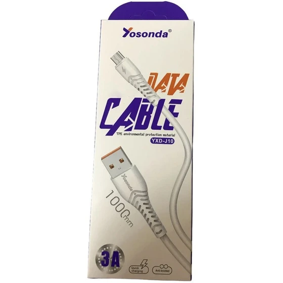 خرید و قیمت کابل شارژ تایپ سی برند Yosonda مدل YXD-J10 | ترب