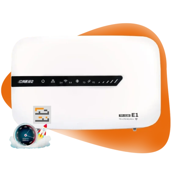 خرید و قیمت مودم ۴G/TD-LTE تک نت مدل TF-i120 E1-CAT12 بهمراه سیم کارت (TD) | ترب