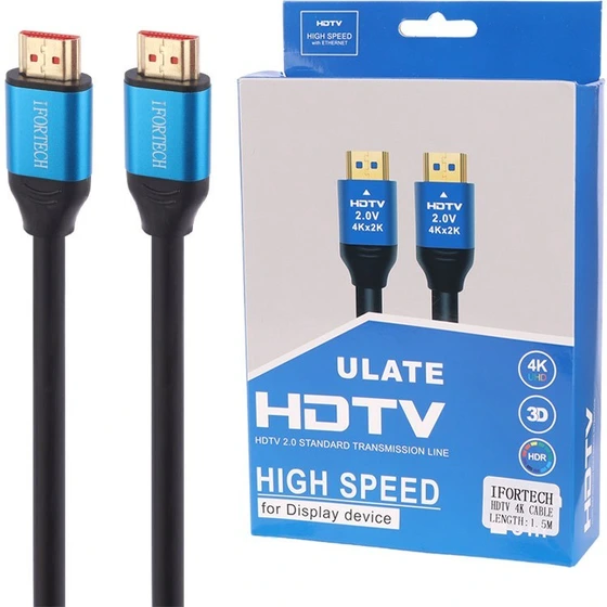 خرید و قیمت کابل Ifortech HDMI V2.0 4K 1.5m | ترب