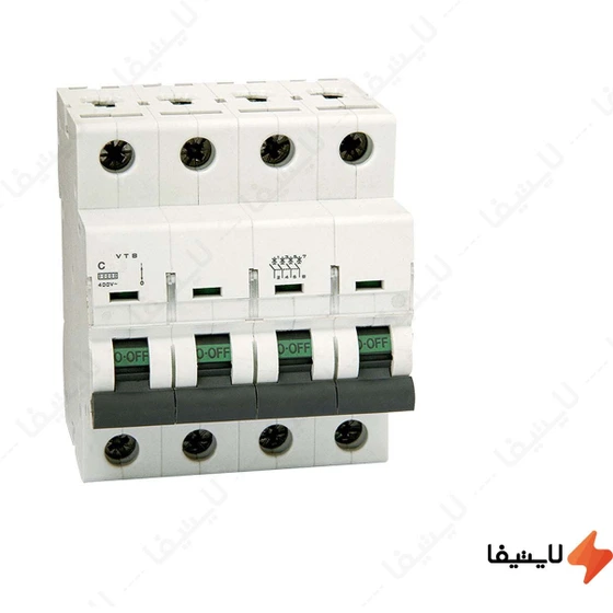 خرید و قیمت کلید مینیاتوری چهار پل 25 آمپر پارس فانال مدل C25-10K-PFN-4P | ترب