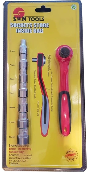 خرید و قیمت ست آچار بکس و دسته جغجغه 1/2 اینچ SUNTOOLS | ترب