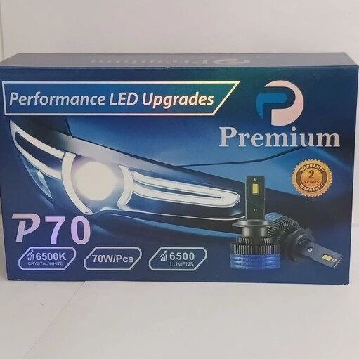خرید و قیمت هدلایت پریمیوم P70 پایه H7 نور 6500Lumen و 70w قدرت | ترب