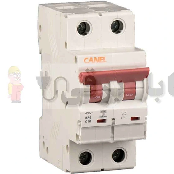 خرید و قیمت کلید مینیاتوری 40 آمپر دو پل DC کانل کد B40-6KA-2P | ترب