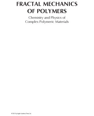 خرید و قیمت دانلود کتاب Fractal mechanics of polymers : chemistry and physics of complex ...