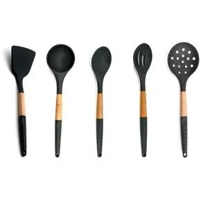 خرید و قیمت سرویس کفگیر و ملاقه 5 پارچه شنگیا Black 40101010 | ترب