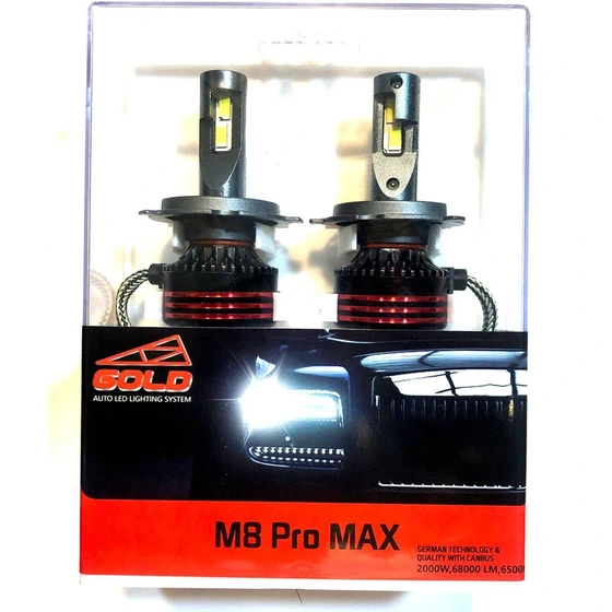 خرید و قیمت لامپ هدلایت M8 Pro Max H4 GOLD | ترب