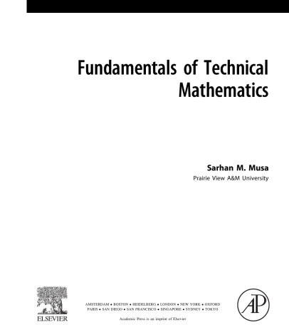 خرید و قیمت دانلود کتاب Fundamentals of Technical Mathematics ویرایش 1 ...