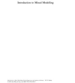 خرید و قیمت دانلود کتاب Introduction to Mixed Modelling: Beyond ...