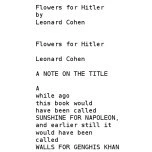 خرید و قیمت دانلود کتاب Flowers for Hitler 1973 | ترب