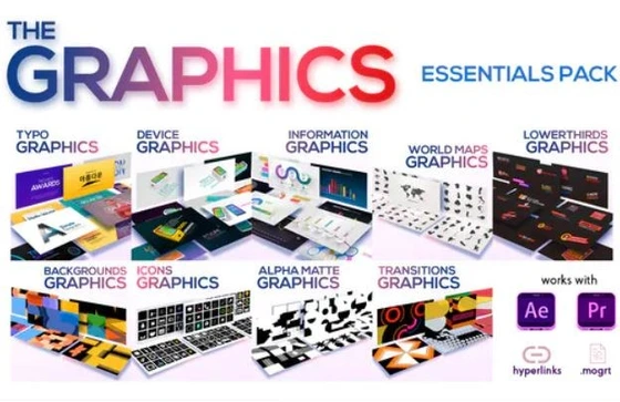 خرید و قیمت پروژه افترافکت بسته گرافیک The Graphics Essentials Pack | ترب