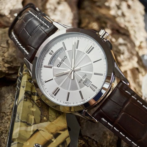 خرید و قیمت ساعت مچی مردانه چرم مدل MTP 1381L-7A برند casio | ترب