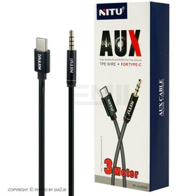 خرید و قیمت کابل تایپ سی به AUX برند NITU مدل NT-AUX008 سه متری | ترب