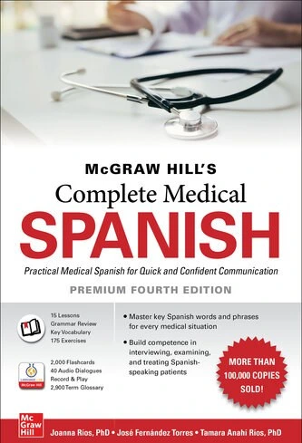 خرید و قیمت دانلود کتاب McGraw-Hill's Complete Medical Spanish, Premium Fourth Edition 2021 ا ...