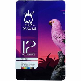 خرید و قیمت مداد رنگی 12 رنگ ام کیو آرتیست – جعبه فلزی | ترب