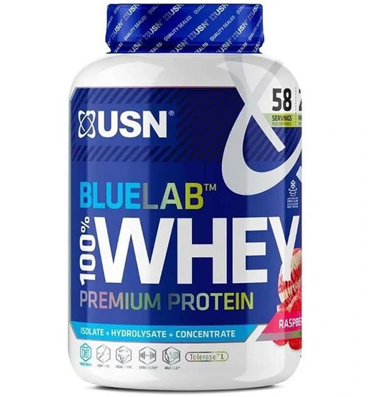 خرید و قیمت USN Blue Lab Whey Raspberry Ripple 2kg, Premium Whey ...