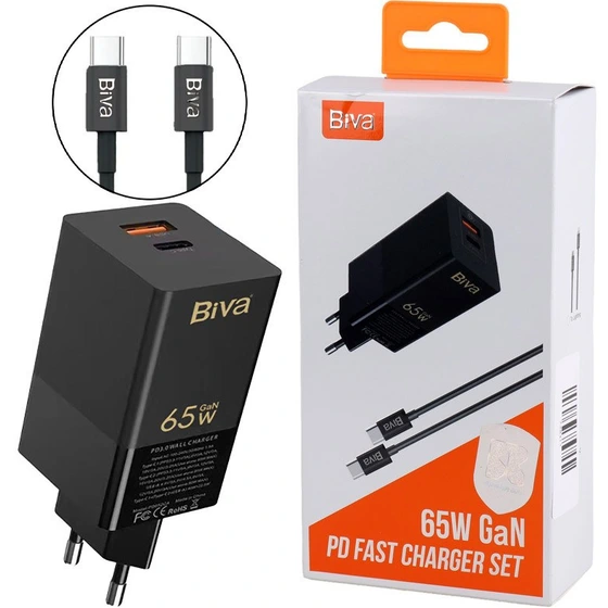 خرید و قیمت شارژر دیواری بیوا Biva HC-15 GaN توان 45 وات | ترب