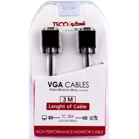 خرید و قیمت کابل VGA تسکو TSCO VGA CABLE TC 584 3m | ترب