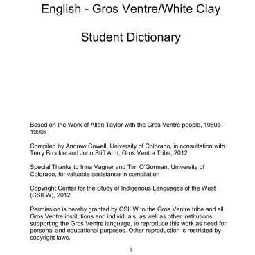 خرید و قیمت دانلود کتاب English - Gros Ventre/White Clay Student ...