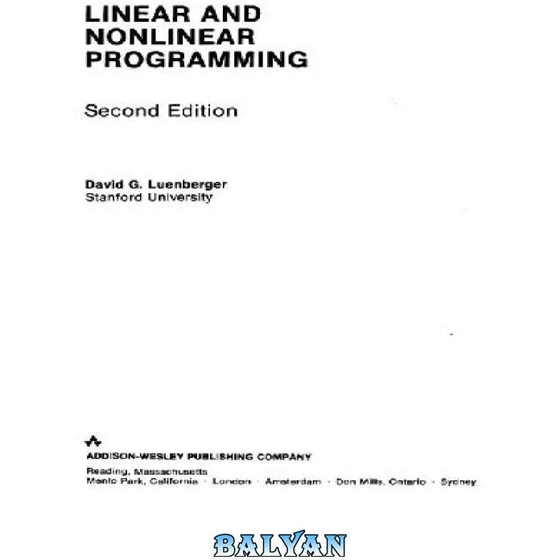 خرید و قیمت دانلود کتاب Linear And Nonlinear Programming ترب