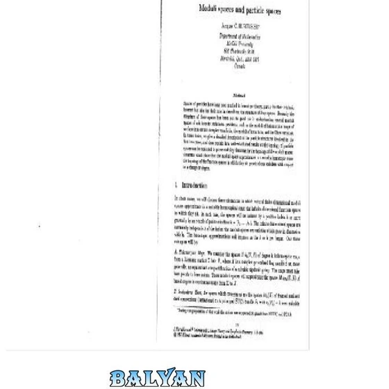 خرید و قیمت دانلود کتاب Moduli Spaces And Particle Spaces ترب