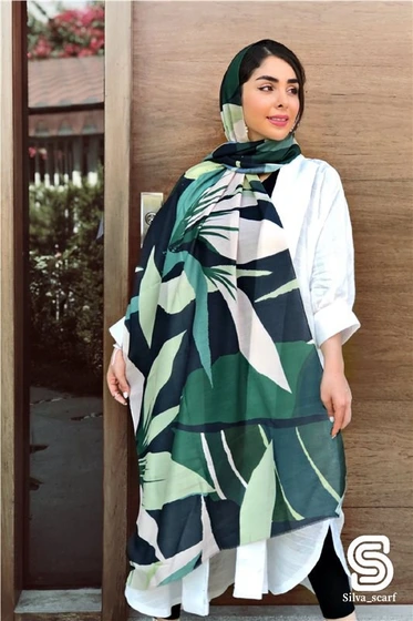 خرید و قیمت شال نخی - طرح سبز جدید | ترب