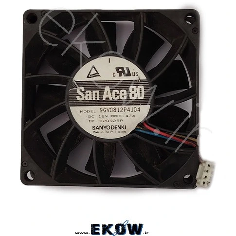 خرید و قیمت فن 8*8 SANACE 80 12v (فن SANACE 80 9GV0812P4J04 12V 0.47A ...