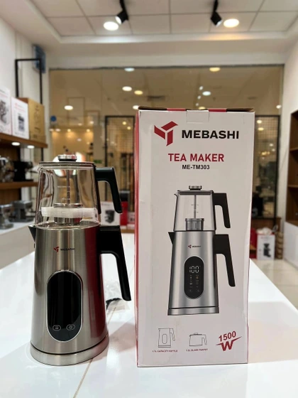 خرید و قیمت چای ساز مباشی مدل ME-TM303 ظرفیت کتری ۱.۷ لیتر با کتری استیل ضد زنگ | ترب