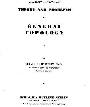 خرید و قیمت دانلود کتاب Schaum's outline of theory and problems of general topology 1965 ا کتاب ...