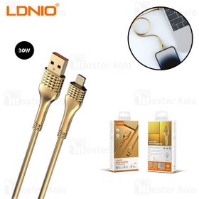 خرید و قیمت کابل لایتنینگ الدینیو LDNIO LS651 به طول 1 متر توان 30 وات - طلایی | ترب