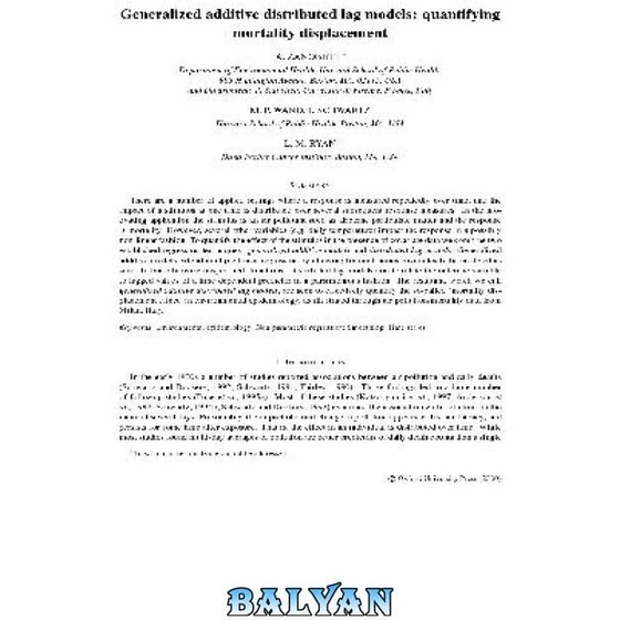 خرید و قیمت دانلود کتاب Generalized additive distributed lag models quantifying mortality ...