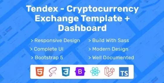 خرید و قیمت دانلود قالب HTML، ری اکت و لاراول Tendex | ترب
