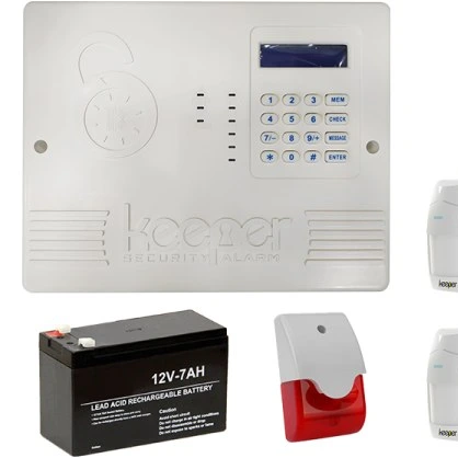 خرید و قیمت پک دزدگیرسیم کارتی به همراه چشمی وباطری و آژیرKeeper-KP-GS2/P3 | ترب