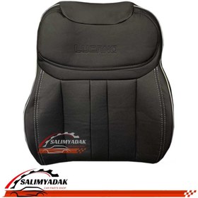 خرید و قیمت روکش صندلی لوکانو LUCANO L7 چرم طرح فابریک مغزی دوزی رنگ مشکی | ترب