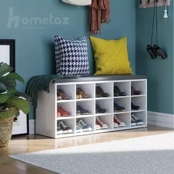 خرید و قیمت جاکفشی mdf با قفسه های زیاد ساده مدل ht2009 | ترب